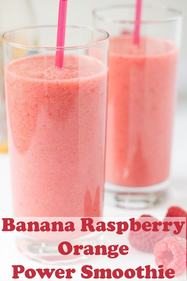 Banana Raspberry Orange Power Smoothie - Neils Healthy Meals