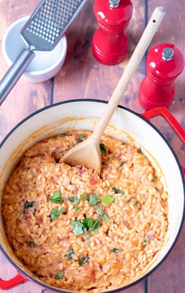Quick Healthy Tomato and Basil Risotto - Neils Healthy Meals