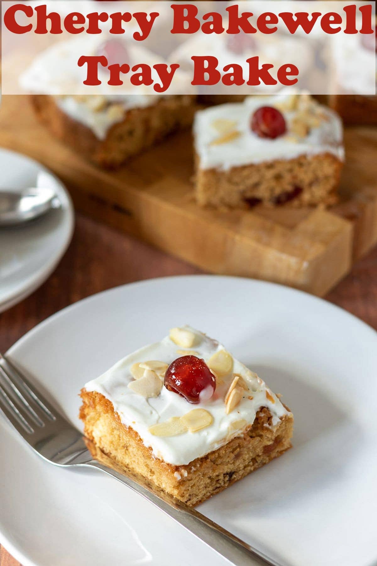 Cherry Bakewell Tray Bake - Neils Healthy Meals