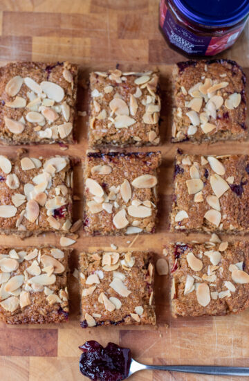 Cherry Bakewell Flapjacks - Neils Healthy Meals