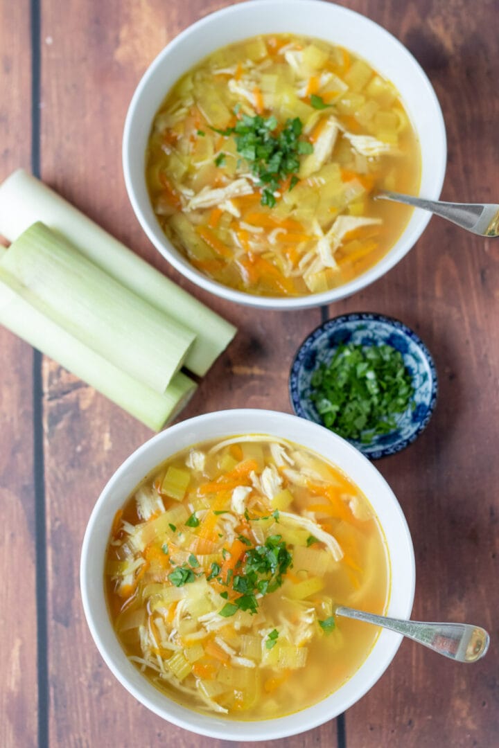 Scottish Cock-a-Leekie Soup - Neils Healthy Meals